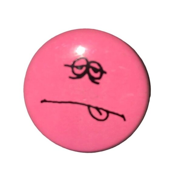 Unbranded | Jewelry | Sick Face Pink Pinbacks Pin Promotional 13 Inches ...